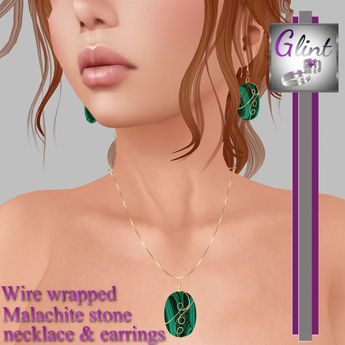 Second Life Marketplace - .:Glint:. Wire wrapped malachite jewelry Box